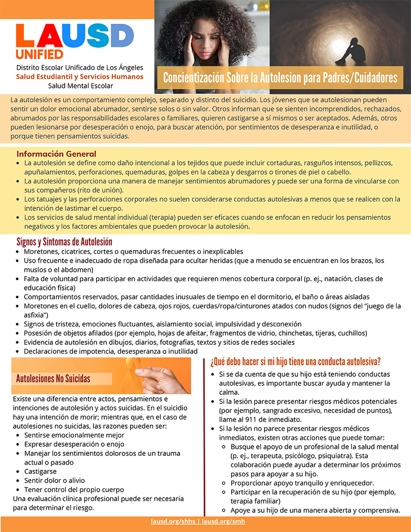 School Mental Health / Suicide Prevention & Intervention